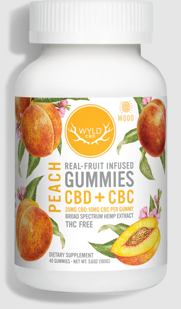 WYLD Broad Spectrum CBD + CBC Gummies - Peach