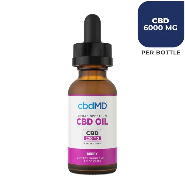 cbdMD Broad Spectrum Oil Tincture - 6000 MG | XOXO CBD
